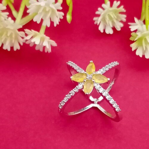Buy ZEELLO Silver plated Antique finish (STAR) finger ring for Women ...