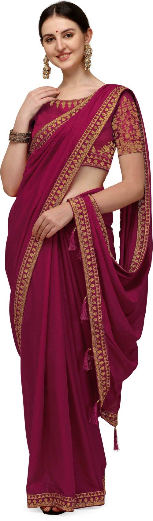Buy Devangi Women Pink Pure Silk Embroidered Saree Online at Best Prices in India - JioMart.