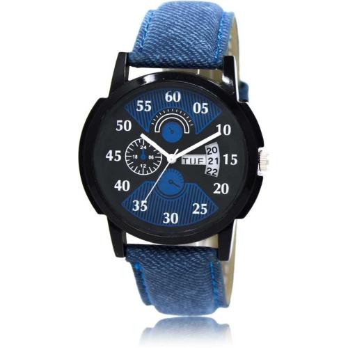 Buy LYONORA Wrist Watch, Thick Straps Blue Dial Blue Strap Analog Watch ...