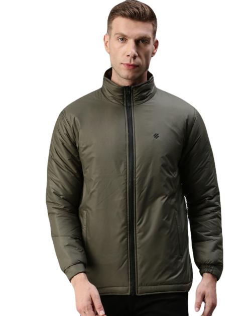 Buy ONN Olive Full Sleeve Padded Jacket Pack of 1 Online at Best Prices ...