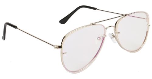 Buy NuVew UV Protected Rim-Less Unisex Aviator Sunglasses - (Clear Lens ...