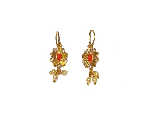 Buy Adhira's Traditional Flower shpe Golden Maharashtrian Press clip on ...