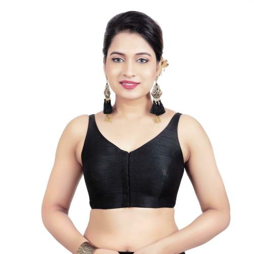 Buy Areum Women Black Solid Art Silk Blouse (42) Online at Best Prices in India - JioMart.