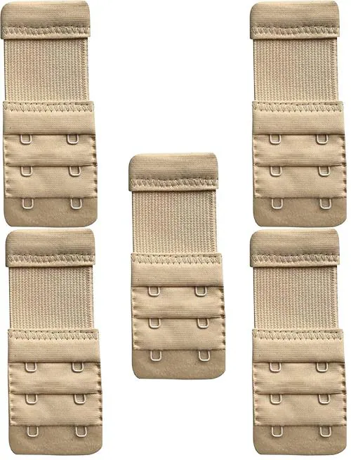 Buy Aamarsh Brown Self Design Cotton Pack of 5 Bra Extender Online at ...