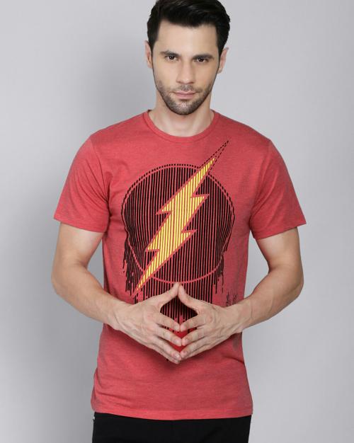 Buy Free Authority Men Flash Solid Red Tshirt Online at Best Prices in ...