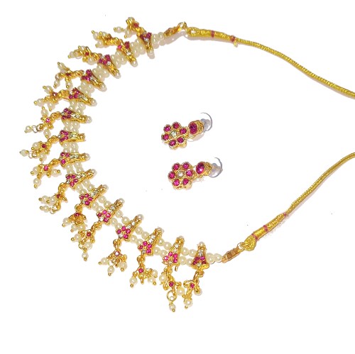 Buy New Festive Special Traditional White golden Tanmani Necklace ...