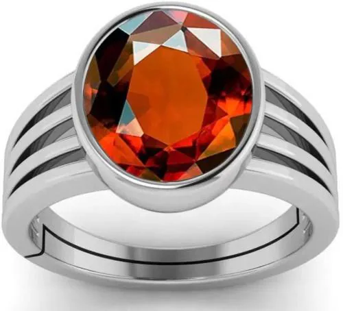 Buy Chopra Gems & Jewellery Brass Gomed Hessonite Garnet Ring (Men and Women) - Free Size Online ...