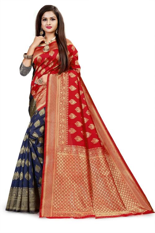 Buy N V Patel Women Multicolor Woven Silk Blend and Jacquard Bollywood ...