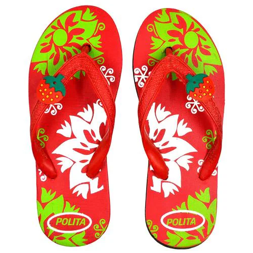 Buy Polita Women Red Flip Flops Slipper (6 Uk) Online at Best Prices in ...