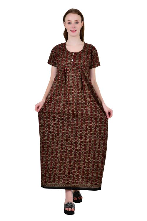 Buy Redglo Women's Cotton Printed Nighty / Night Wear/ Super Soft ...