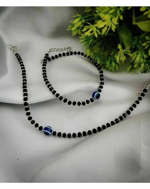 Buy BLINE Alloy Antique Evil Eye Anklet (Women) (Pack of 2) Online at Best Prices in India ...