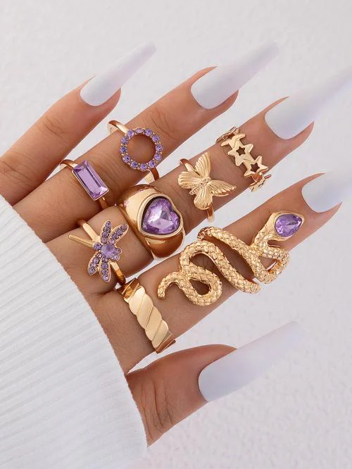 Buy Scintillare by Sukkhi Modish Gold Plated Combo Finger Rings for ...