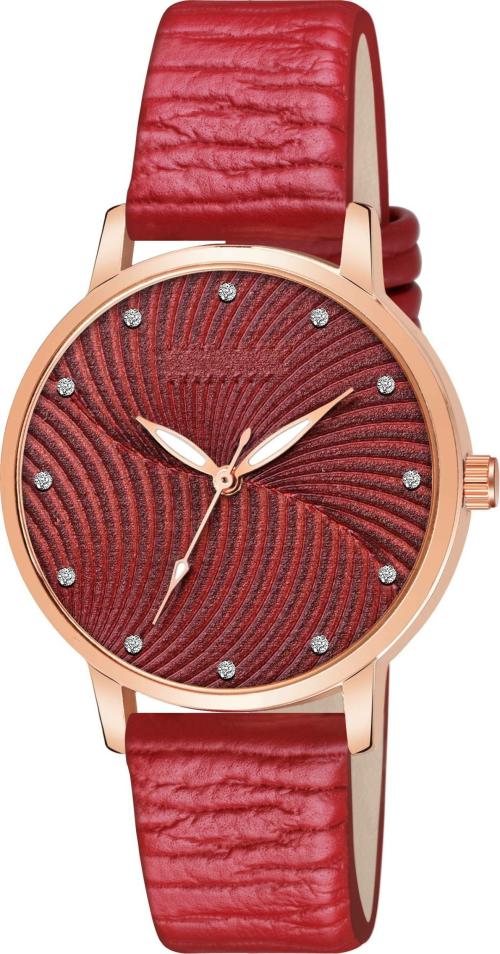 Buy CLOUDWOOD Analog Watch Wrist Maroon Dial with Maroon Watch Strap ...
