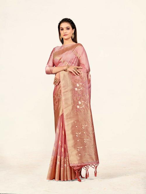 Buy Sweet Smile Fab stylish saree with blouse set-Gajri Online at Best ...