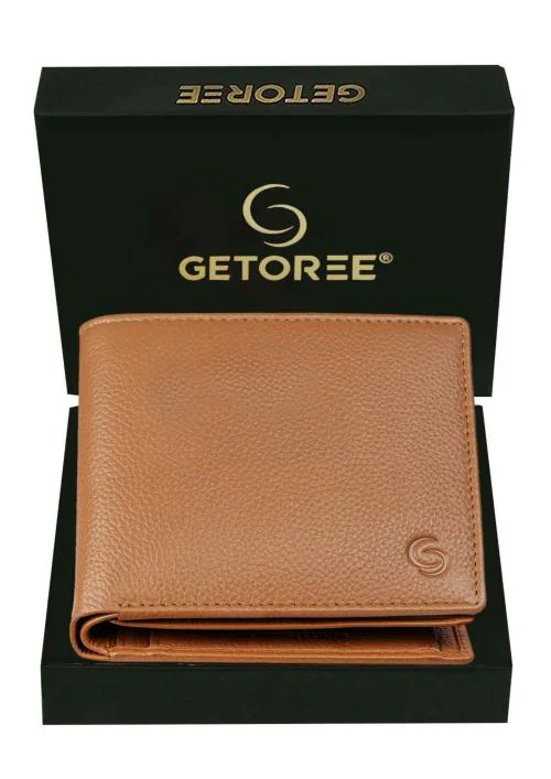 Buy GETOREE Beige Florence Genuine Leather Rfid Men's Wallet I 7 Credit ...