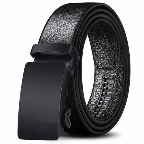 Buy BODYTECH Premium Men's Leather Black Autolock Grip Belt (Free Size ...
