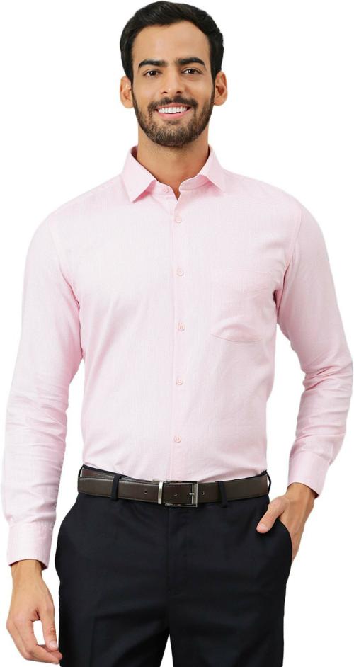 Buy Richlook Men Pink Solid Chiffon Formal Shirt Online at Best Prices ...