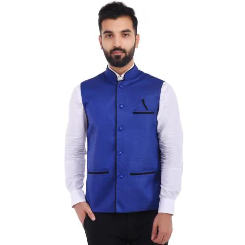Buy BizzEie Men's RoyalBlue jute jackets Online at Best Prices in India ...