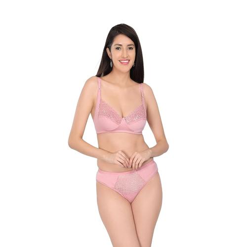 Buy GENEALO Women's Cotton Non-Padded Bra & Panty Set/Lingerie Set/Bikini Set Body Fit ...