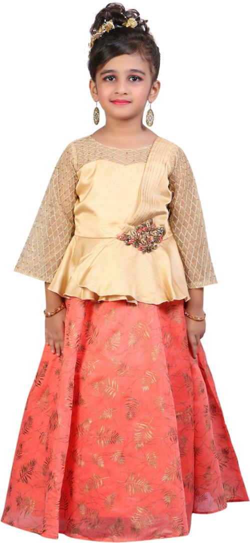 Buy Child Club Girl Orange Tissue Dress (8-9Y) Online at Best Prices in ...