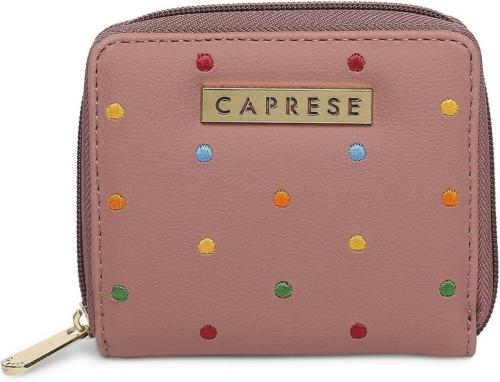 Buy Caprese Women Red Genuine Leather Casual Wallet (3 Card Slots ...