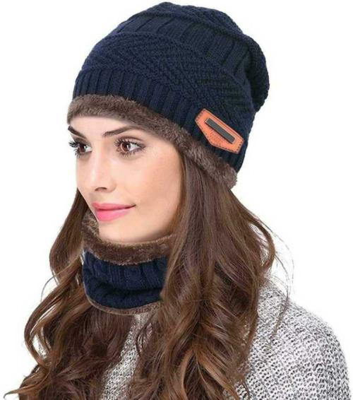 Buy FASHLOOK Unisex Wool Blue Cap Online at Best Prices in India - JioMart.