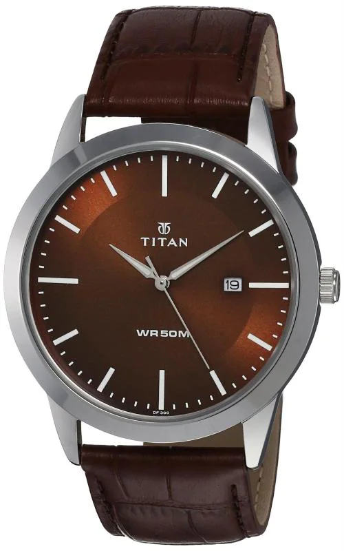 Buy Titan Analog Dial Brown Band Brown Watch-Nl1584Sl04 For Men Online ...