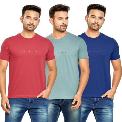 Buy Celsius Men's Crew Neck Half Sleev Slim FIT T-Shirt (Pack of 3 ...