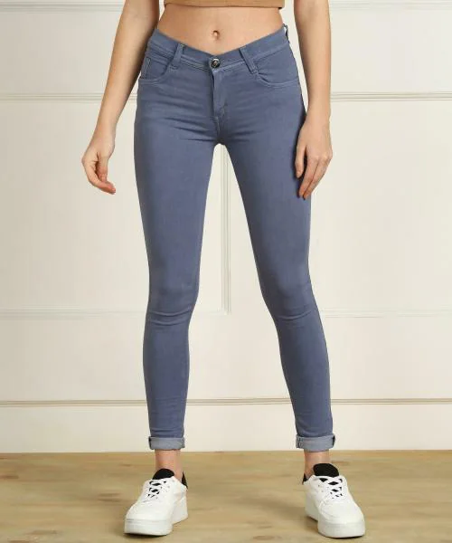 Buy Nifty Women Grey Solid Denim Jeans Online at Best Prices in India - JioMart.
