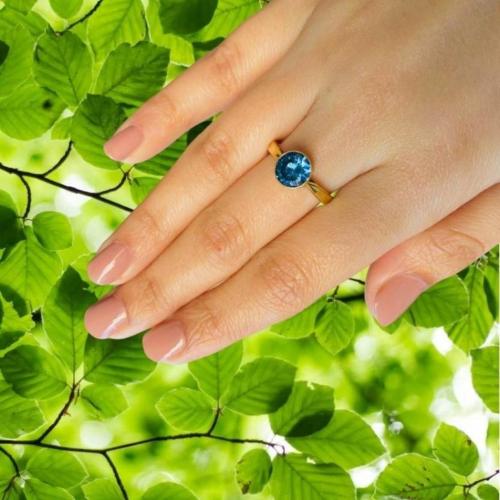 Buy Chopra Gems & Jewellery Gold Plated Brass Sapphire Neelam Stone ...