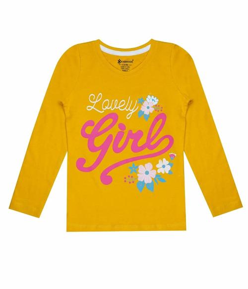 Buy KYDA KIDS Girls Cotton Full Sleeve Printed Pack of 1 T-Shirt Online at Best Prices in India ...