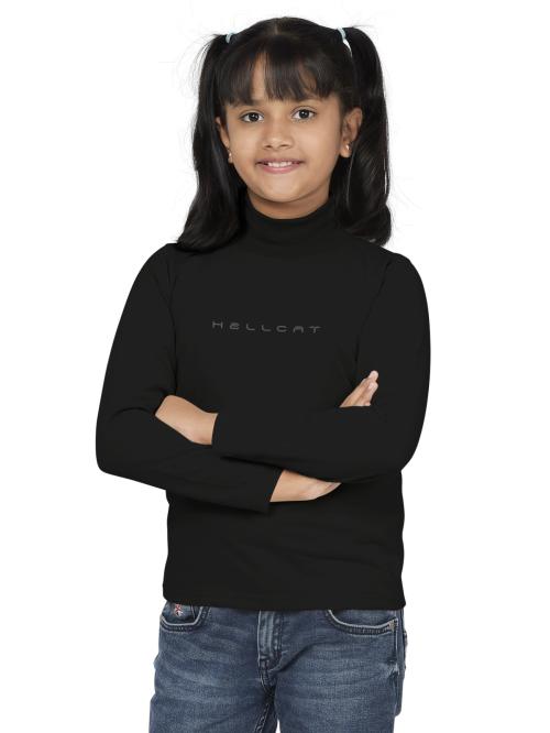 Buy HELLCAT Black High Neck / Turtle Neck Full Sleeve Solid Cotton ...