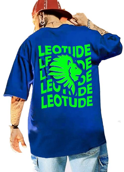 Buy LEOTUDE Cottonblend Half Sleeve Back Print Oversized T-Shirts for ...