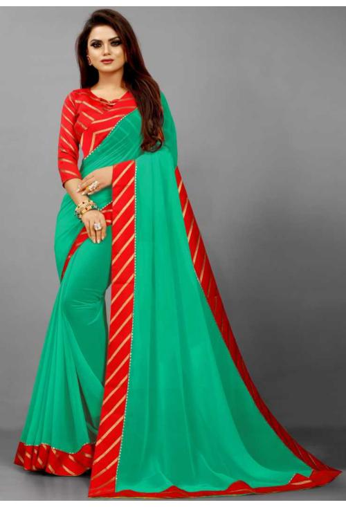 Buy Emban BEUTIFULL VICHITRA SILK WITH BROCADE LACE AND BLOUSE Online ...