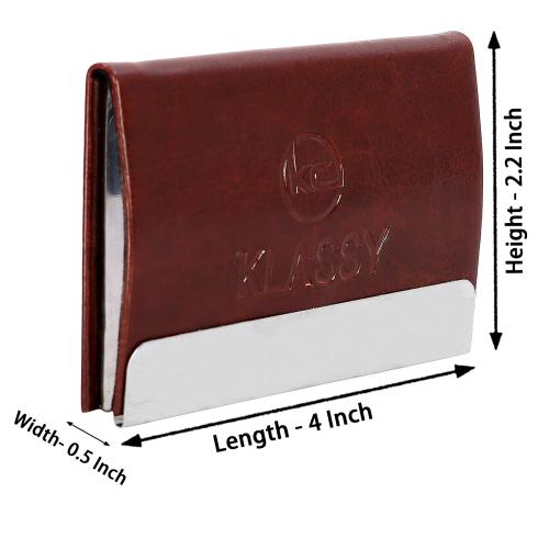 Buy KLASSY COLLECTION STEEL DOCUMENT CARD HOLDER BROWN Online at Best ...