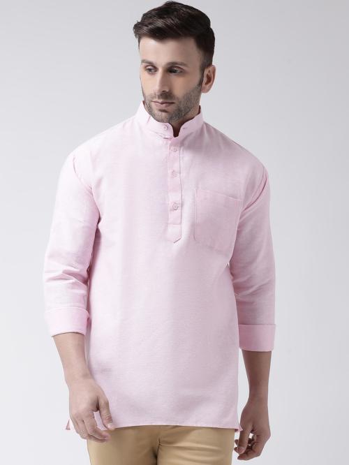 Buy KLOSET BY RIAG MEN'S CASUAL FULL SLEEVES CHINESE NECK KURTA Online at Best Prices in India ...