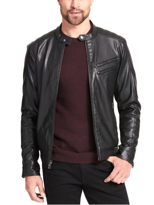 Buy ZAMS Men Solid Leather Jacket Online at Best Prices in India - JioMart.