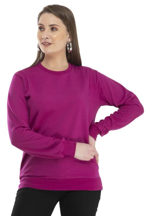 Buy IndiWeaves Women Fleece Warm Sweatshirt for Winters (Pack of 1 ...