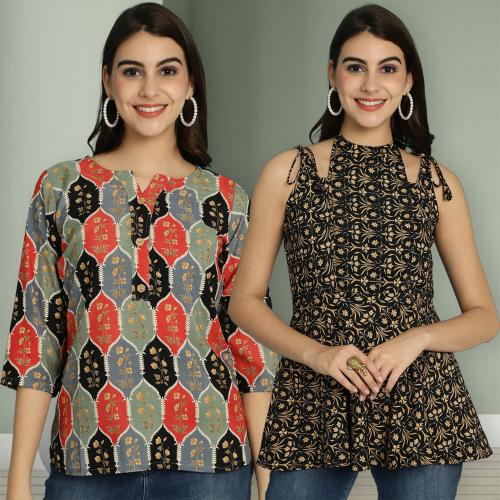 Buy Poshyaa Premium Trendy Tops & Tunics For Women - Pack of 2 Online ...