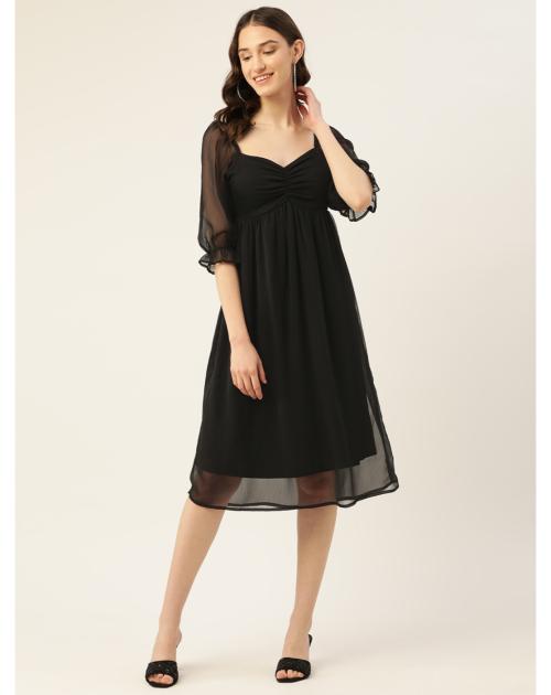 Buy Rue Collection Black Sweetheart Dress for Women Online at Best ...