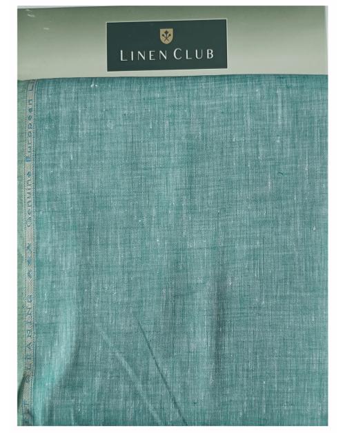 Buy Linen Club Men Blue Solid Linen Shirt Fabric Online at Best Prices ...