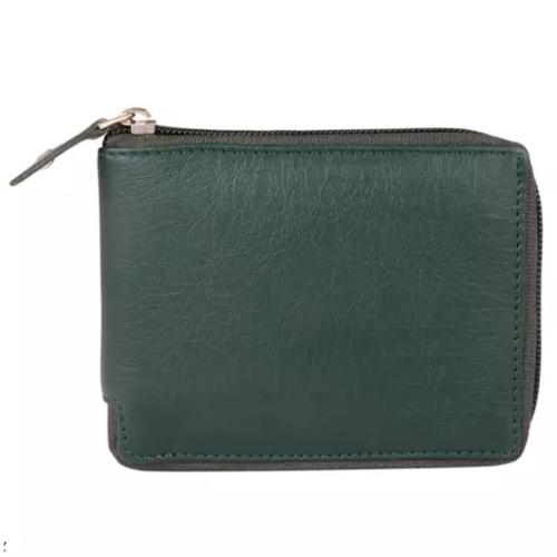 Buy LAER Zipper Leather Wallet Money Clipper Card Holder for Men's ...