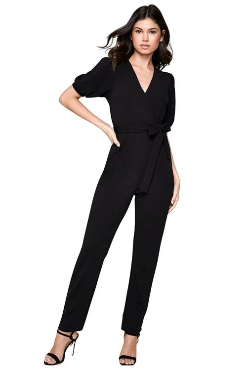 Buy Hidden Love Women Black Solid Polyester Jumpsuits Online at Best ...