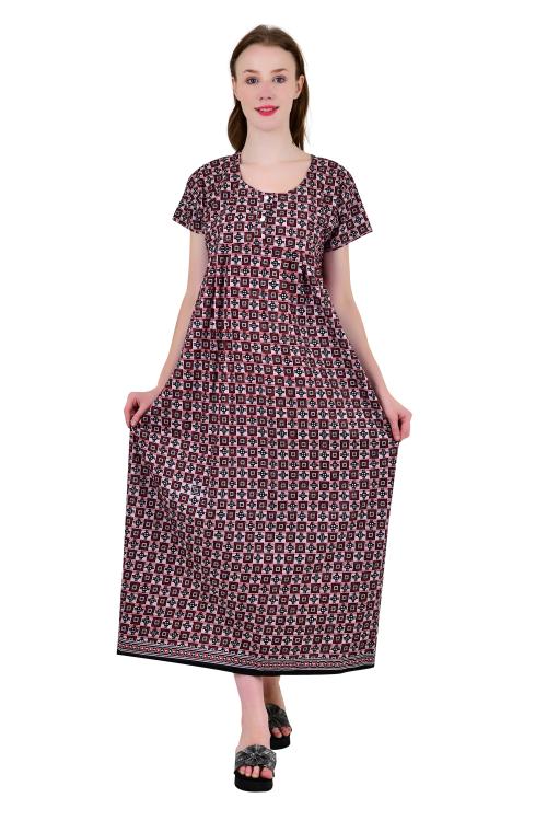 Buy Redglo Women's Cotton Printed Nighty / Night Wear/ Super Soft ...