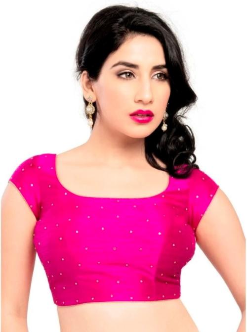 Buy Nancy Designer Women's Bangalore fabric, Stone work stitched blouse ...