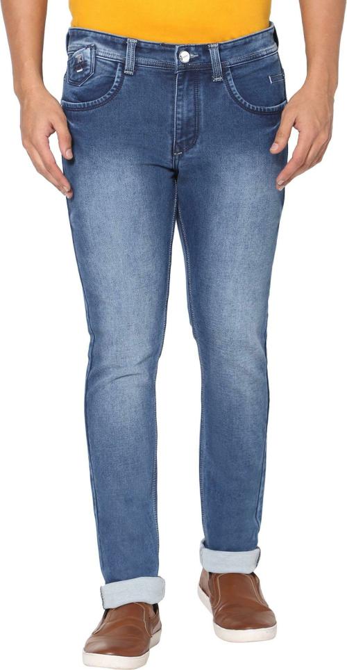 Buy TCI TRUE COLORS OF INDIA Men Blue Washed Denim Men'S Stretchable ...