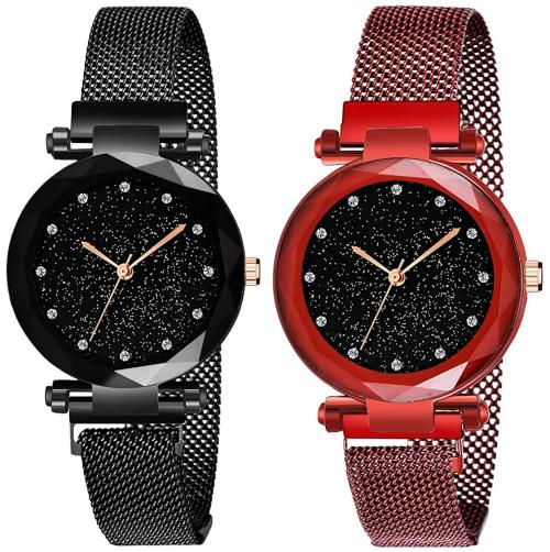 Buy Acnos Analog Black Dial Multicolor Strap Watch For Women - (ADM-200 ...