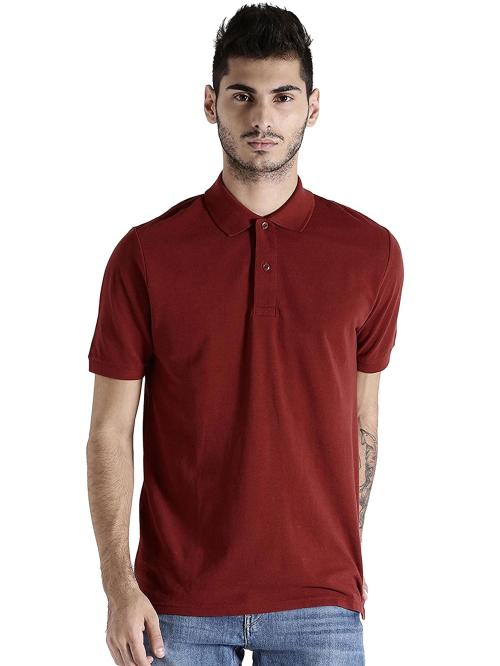 Buy Fastoche Men Maroon Polo Tshirt - S Online at Best Prices in India ...