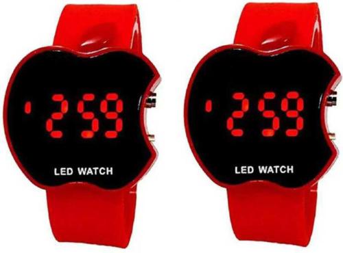 Buy Showking Digital Black Dial Red Strap Watch For Boys And Girls ...