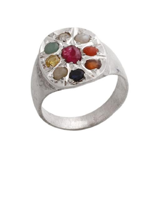 Buy Ceylonmine Natural Navratna Ring Original Stone Navgrah Ring Brass ...